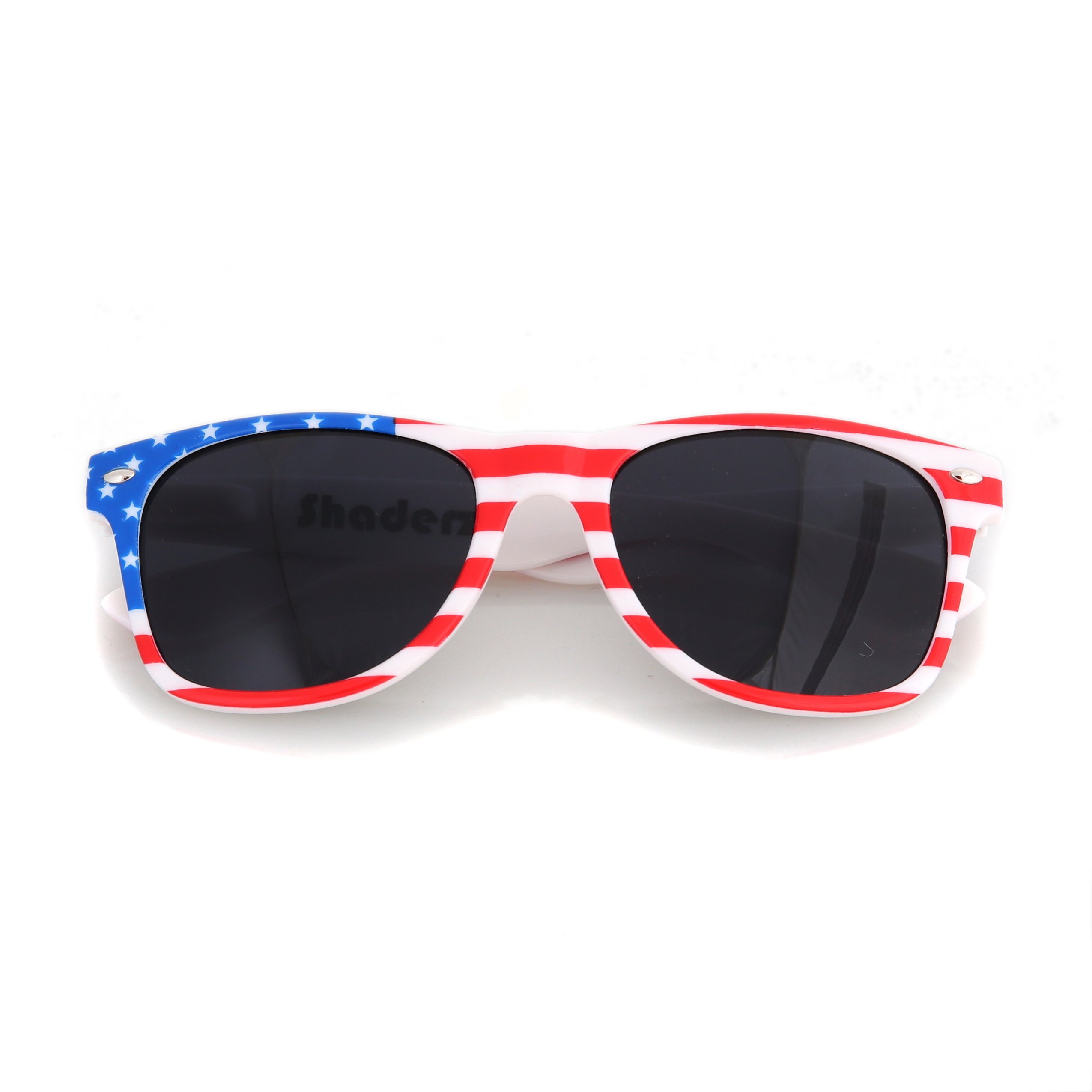 SHADERZ American USA Flag Retro 80's Sunglasses Classic America Patriotic Classic Sunglasses Eyewear