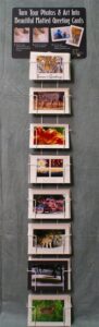 photographer's edge, wall rack, horizontal pockets for 5" x 7" cards