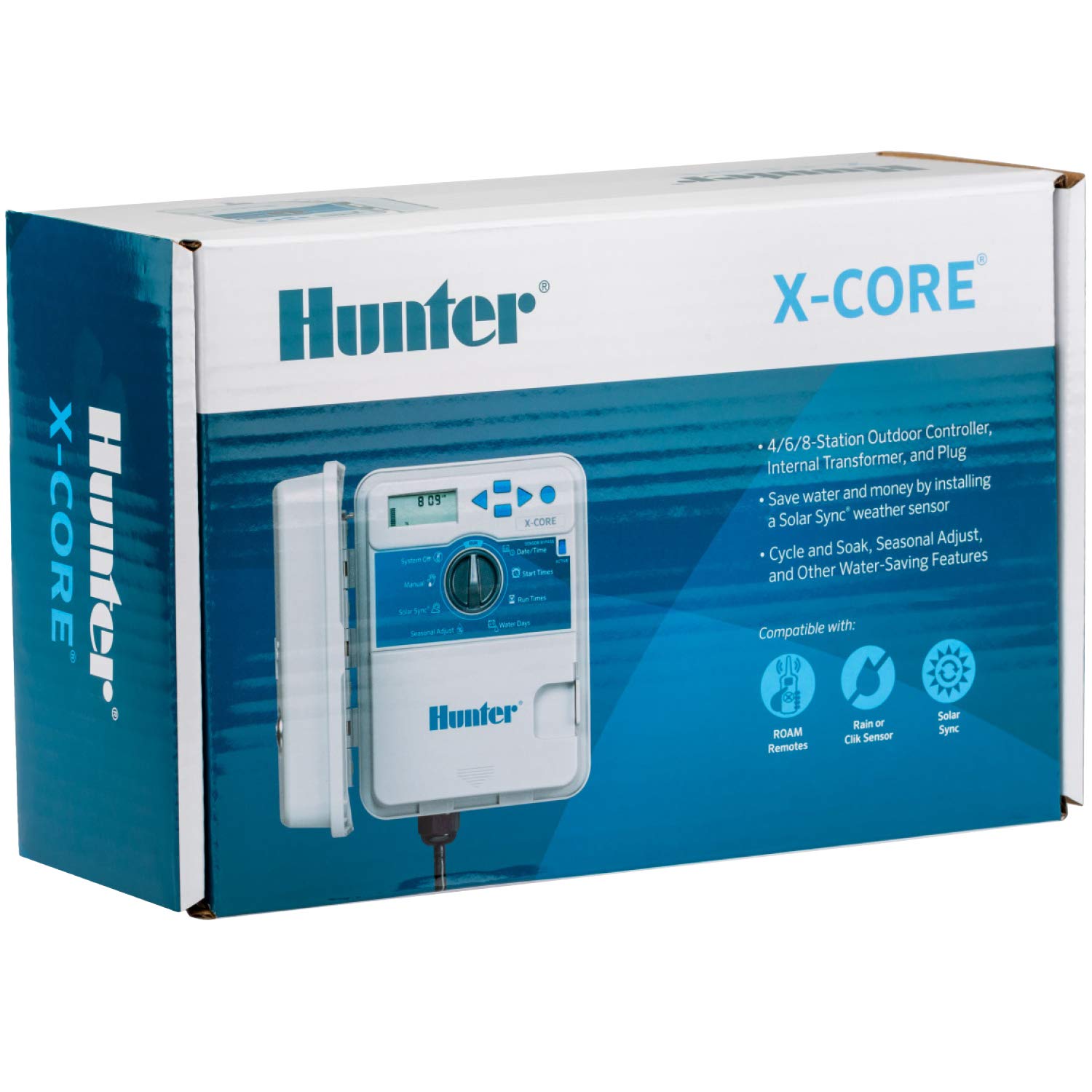 Hunter Sprinkler XC600 X-Core 6-Station Outdoor Irrigation Controller, Small, Gray