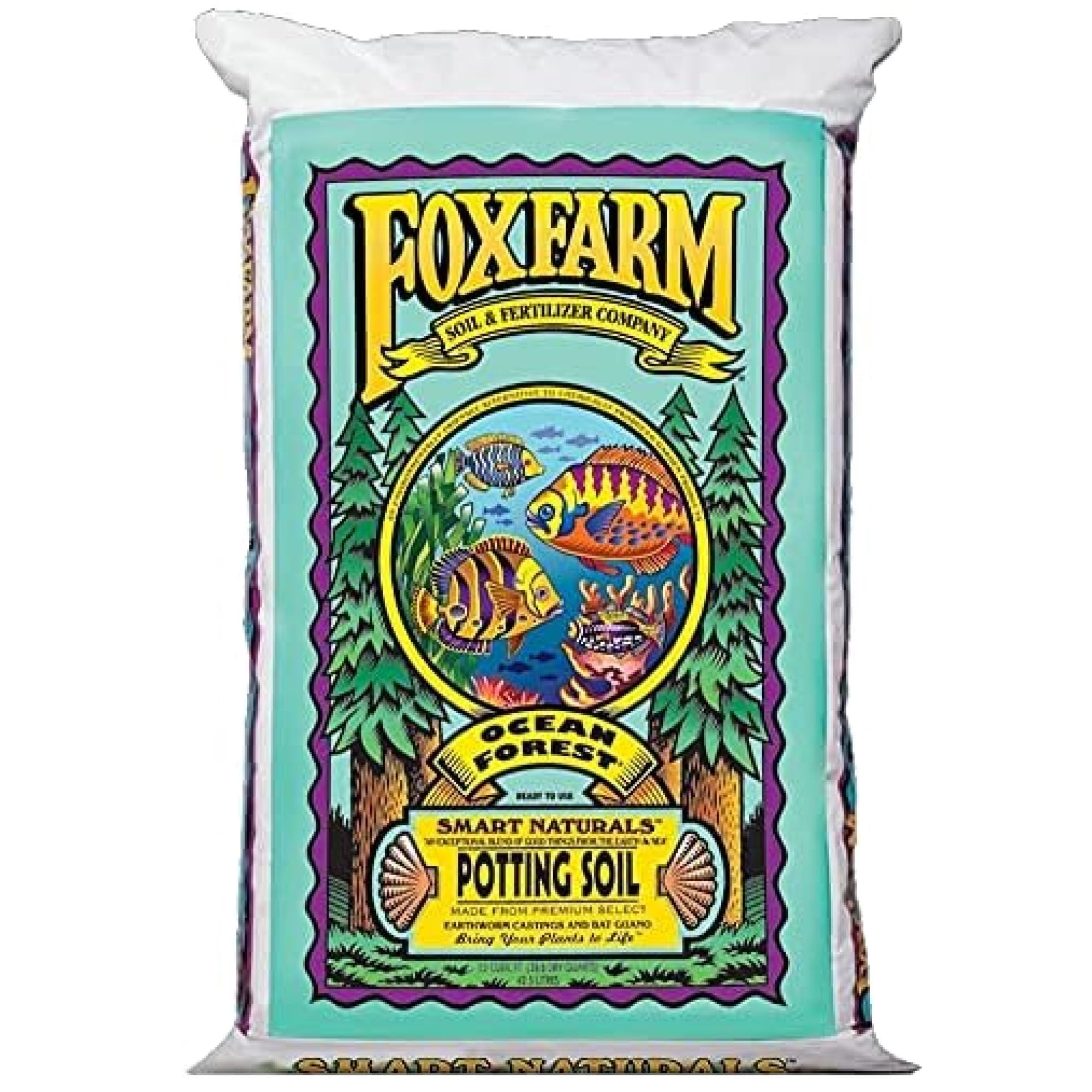 FoxFarm Ocean Forest Potting Soil, 1.5cu ft – Light, Aerated Texture, Designed for All Container Plants – pH Adjusted for Optimal Nutrient Uptake, Effectively Retains Moisture