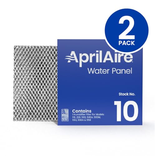 AprilAire 10 Water Panel Humidifier Filter Replacement for AprilAire Whole-House Humidifier Models 110, 220, 500, 500A, 500M, 550, 550A, 558 (Pack of 2)