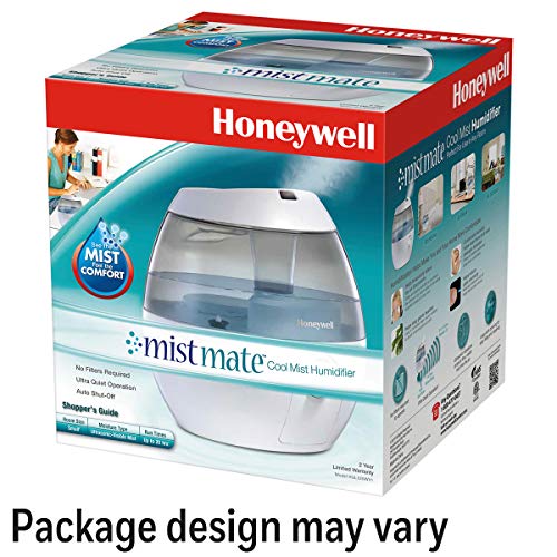 Honeywell HUL520W MistMate Ultrasonic Cool Mist Humidifier, White – Cool Mist Humidifier for Bedroom, Home or Office