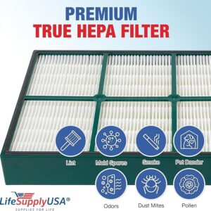 LifeSupplyUSA HEPAtech Filter Replacement Compatible with Hunter 30936 Quiet Flo Air Purifiers 30058 30085 30090 30095 30105 30117 30119 30130 36095 36117 36127 37090 30999