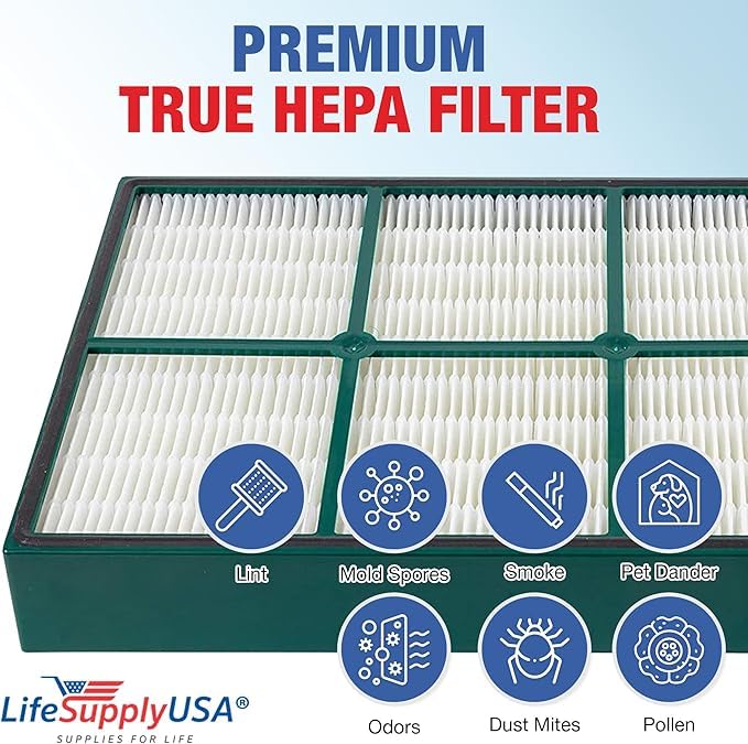 LifeSupplyUSA HEPAtech Filter Replacement Compatible with Hunter 30936 Quiet Flo Air Purifiers 30058 30085 30090 30095 30105 30117 30119 30130 36095 36117 36127 37090 30999