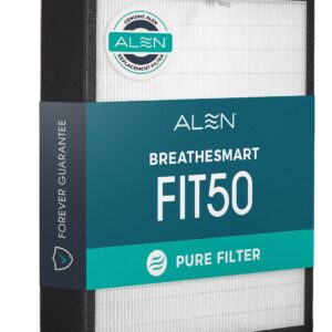 Alen Air Filter FF50-Pure Replacement H13 True HEPA Filter for BreatheSmart FIT50 Air Purifier - Captures Allergens, Dust, & Mold (1 Filter)