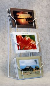 photographer's edge, tabletop rack, horizontal pockets for 5" x 7" cards