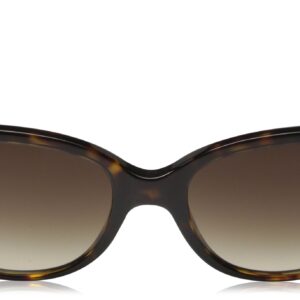 Ralph by Ralph Lauren Women's RA5191 Cat Eye Sunglasses, Shiny Dark Havana/Gradient Brown, 55 mm