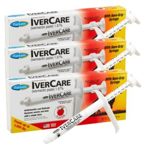 farnam ivercare dewormer paste, 3-pack