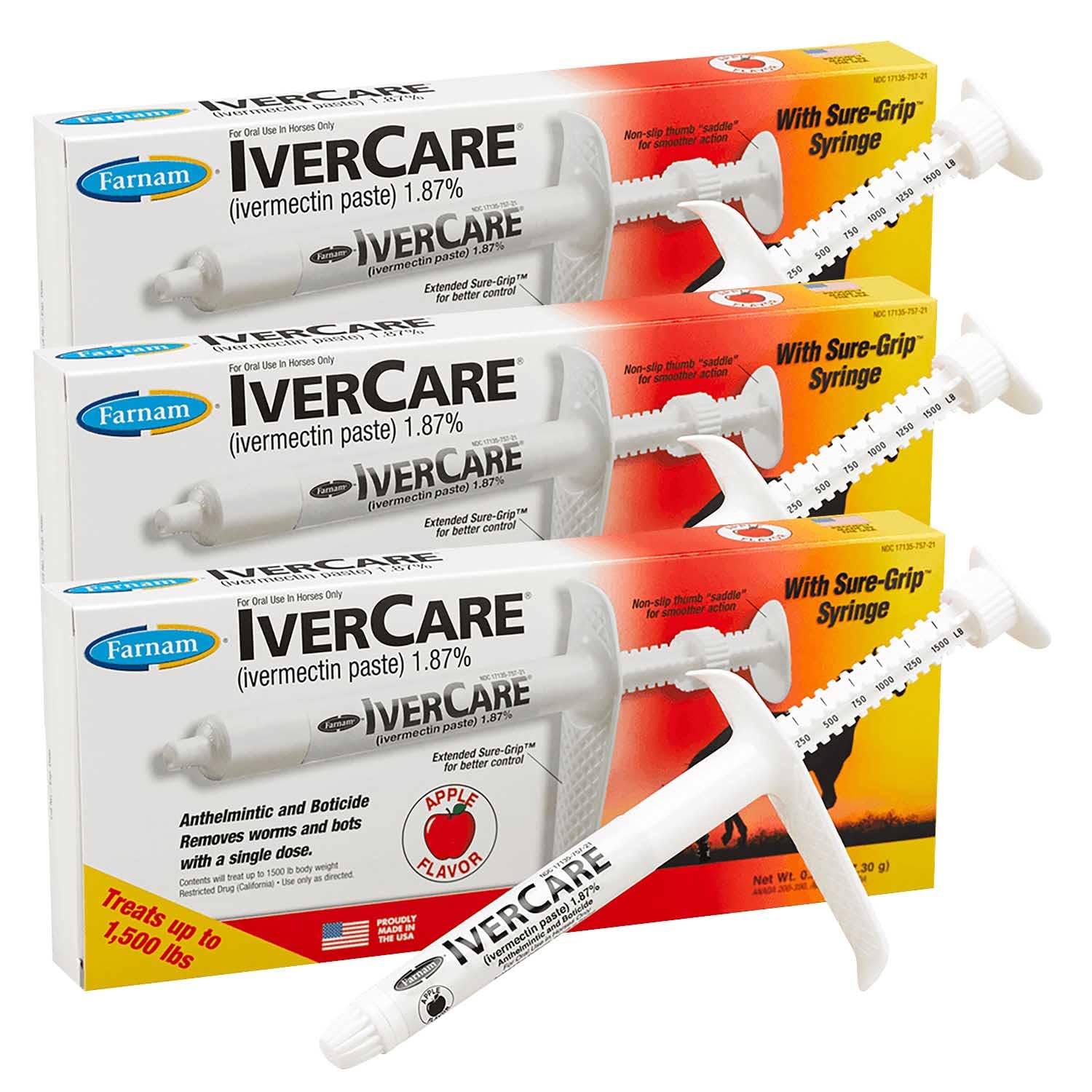 Farnam Ivercare Dewormer Paste, 3-Pack