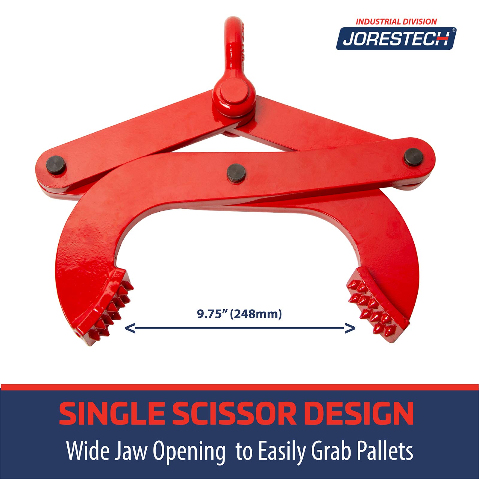 JORESTECH Pallet Puller Clamp Pallet Grabber Hook for Forklift Chain (E-Pallet-Puller, 4400 Lbs)