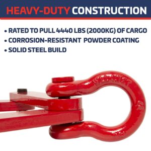 JORESTECH Pallet Puller Clamp Pallet Grabber Hook for Forklift Chain (E-Pallet-Puller, 4400 Lbs)