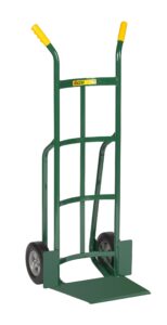 little giant t-362-8s shovel nose hand truck with dual handle, 800 lb capacity, green