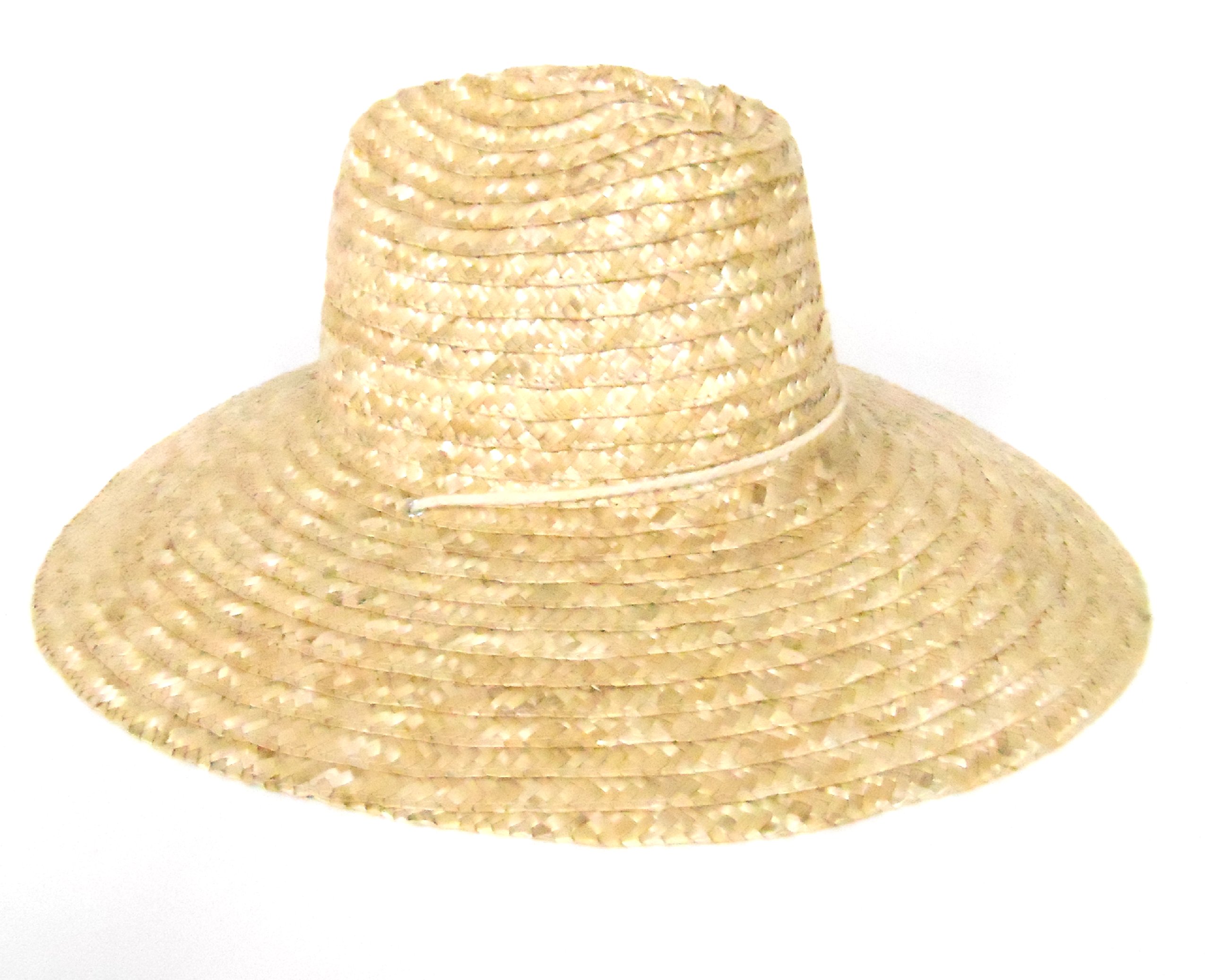 Wide Brim Shade Hat Universal Fit Beach Straw Hat Lifeguard Hat Tan