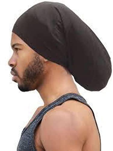 King.J Regular Size Unisex Spandex Cap For Dreadlocks, Black, 1 Count