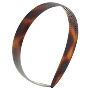 parcelona french wide 3/4" tortoise shell brown celluloid headband women hair accessories, made in france