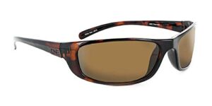 optic nerve - 2022 premium & affordable polarized sport sunglasses for men/women, backwoods edition with shiny dark demi frame/brown lens