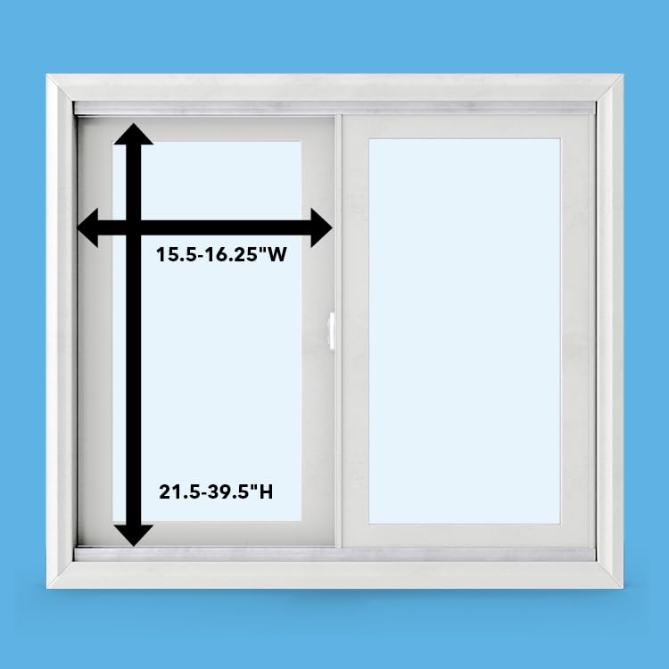 PerfectAire 10,000 BTU Slider Air Conditioner Window A/C - Casement, 10000, Gray