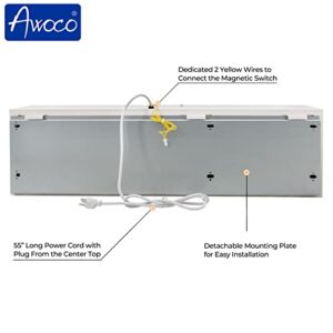 Awoco 36" Super Power 2 Speeds 1200CFM Commercial Indoor Air Curtain, UL Certified, 120V Unheated - Magnetic Door Switch Included