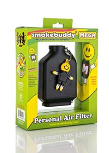 smoke buddy mega personal air purifier cleaner filter removes odor - black