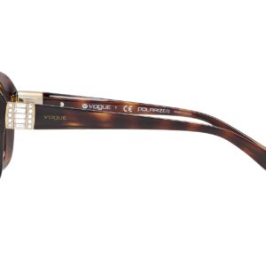 Vogue Eyewear Sunglasses Tortoise Frame, Brown Lenses, 55MM