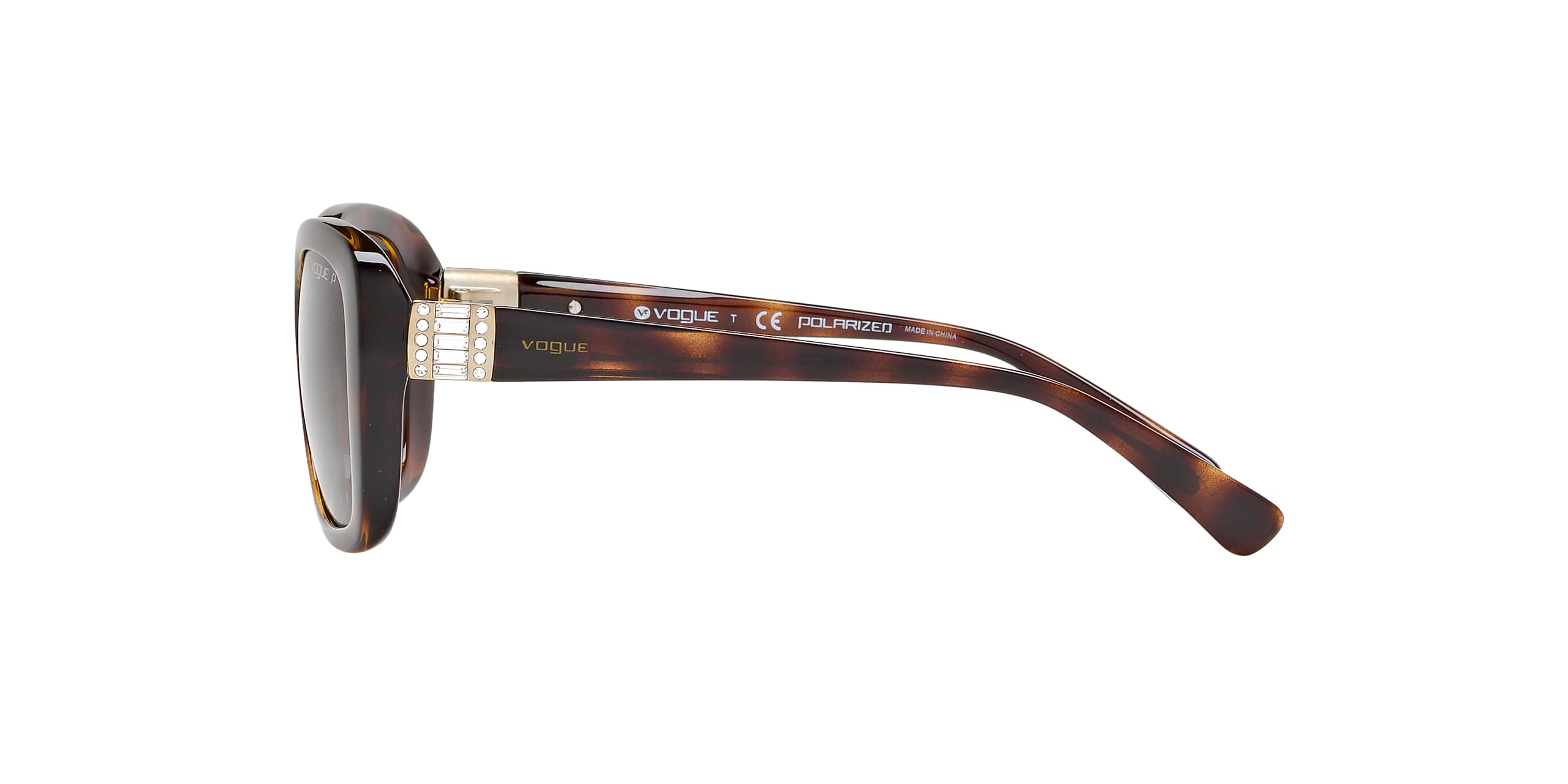 Vogue Eyewear Sunglasses Tortoise Frame, Brown Lenses, 55MM