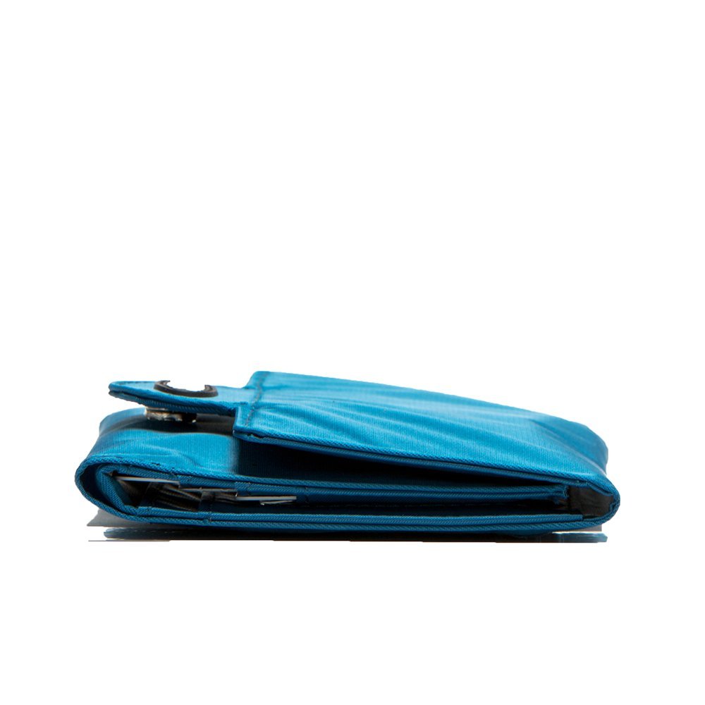 Big Skinny Women's Trixie Tri-Fold Slim Wallet, Holds Up to 30 Cards, Ocean Blue