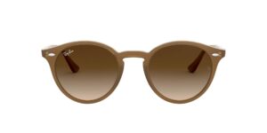 ray-ban rb2180 round sunglasses, turtledove/brown gradient, 49 mm