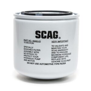 scag hydraulic transmission filter element for lawn mowers fits tiger cub, wildcat, v-ride, tiger cat, z-cat, super z, ultimate walk-behind, pro v, z-cat, walk-behind / 48471-01, 48462, 48462-01