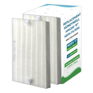 breathe naturally - hpa200 hepa replacement filters - honeywell replacement filters for premium air purification -ideal hpa200 filter replacement for home & office use(2 pack hepa replacement filter)