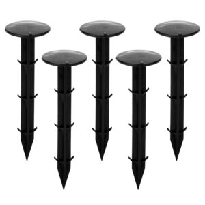 KINGLAKE 30 Pcs 4.3 inch Sturdy Plastic Stakes Anchors Rustproof for Holding Down Landscape Fabric Lawn Edging,Tents,Game Nets and Rain Tarps Black