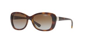 vogue eyewear sunglasses tortoise frame, brown lenses, 55mm