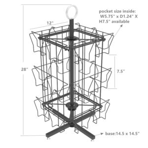 FixtureDisplays® 24 Pocket 5X7 Greeting Card Rack Post Card Birthday Christmas Holiday Display Rack Stand Countertop Tabletop Spinner Rack 15128