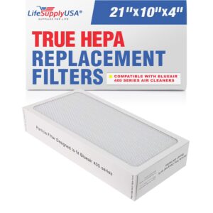 lifesupplyusa particle air cleaner filter replacement compatible with blueair 400 series air cleaners 400pf 401 401pf 410b 402 403 410 450e 455 455eb