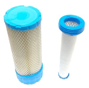 outer air filter plus inner air filter for kawasaki 11013-7038, 11013-7039. same as ariens 21545400, 21545300: bobcat 4164576, 4164577: john deere miu11747, miu11748