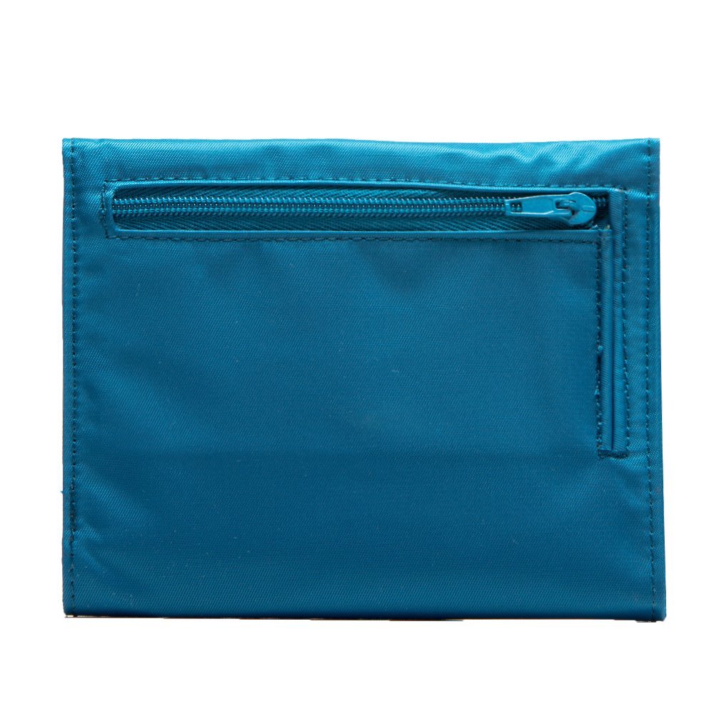 Big Skinny Women's Trixie Tri-Fold Slim Wallet, Holds Up to 30 Cards, Ocean Blue