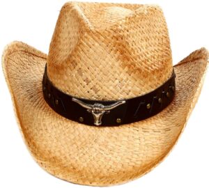 simplicity cowboy hat for women western straw cowboy cowgirl hats for women western cowboy hats for men button band beige