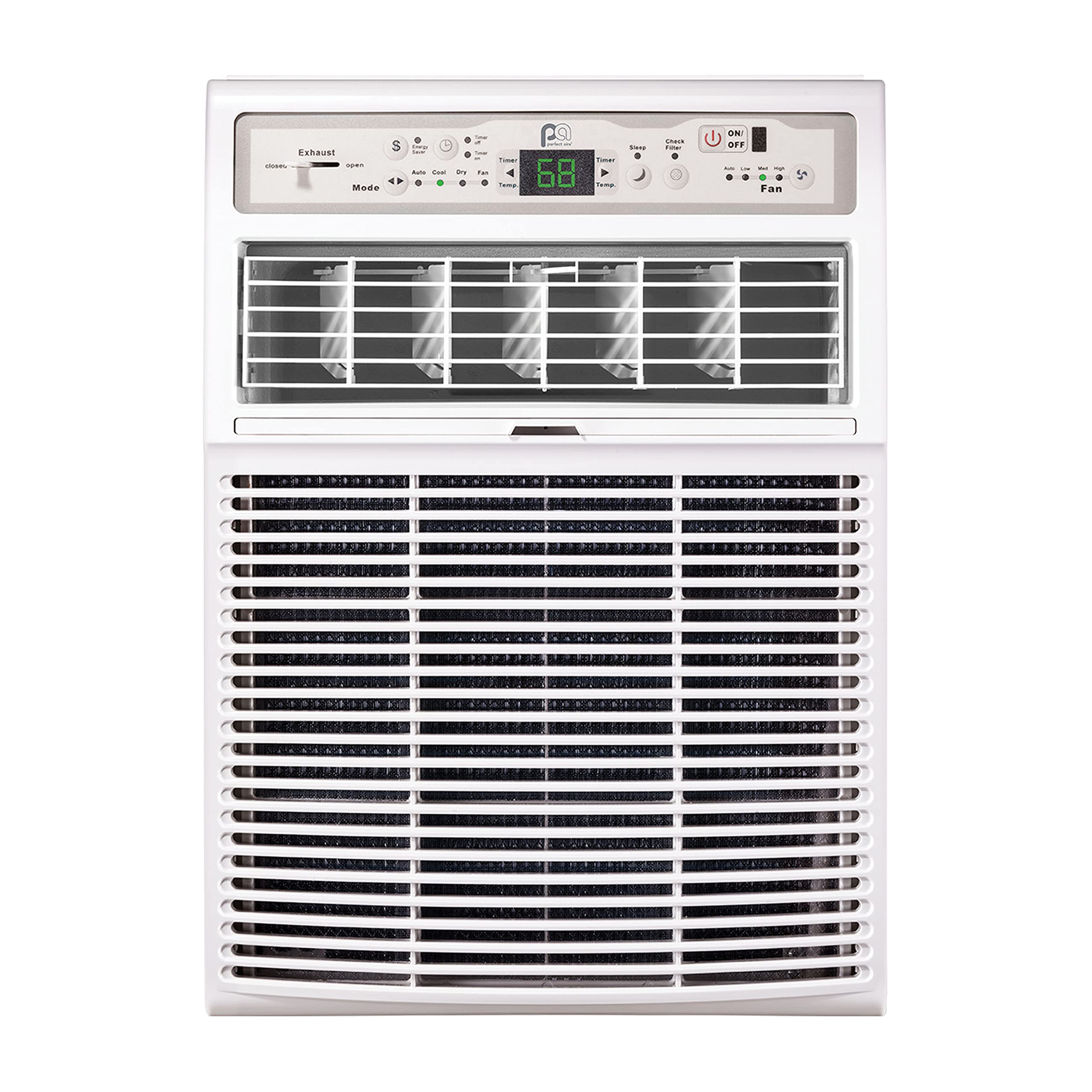 PerfectAire 10,000 BTU Slider Air Conditioner Window A/C - Casement, 10000, Gray