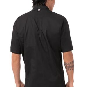 Chef Works Men's Springfield Chef Coat, Black, Large