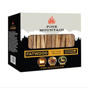 pine mountain starterstikk 100% natural fatwood firestarting sticks, 5 pound natural firestarting wood sticks for campfire, fireplace, wood stove, fire pit, indoor and outdoor use