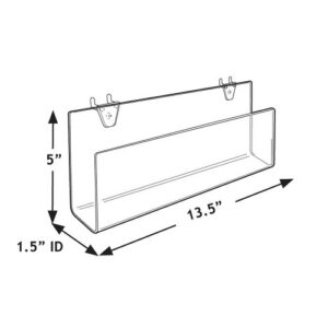 Azar Displays 556098 Clear Acrylic Greeting Card Holder for Pegboard / Slatwall (2 Pack)