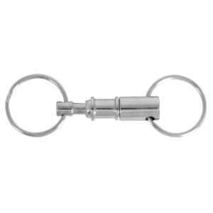 Super Z Outlet Pull-Apart Silver Key Ring Easy Detach Double Spring Split Snap Separate Chain Convenient Accessory Gift (4 Pack)