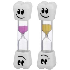 Smile Tooth 2 Minute Sand Timer Assorted Colors (2 Pack)