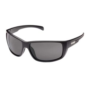 suncloud optics milestone polarized sunglasses (gray polarized,matte black)