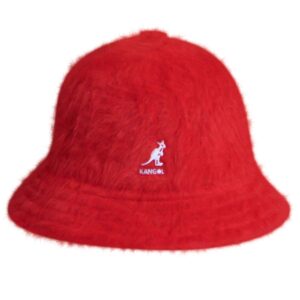 kangol furgora hat, casual fuzzy bucket hat, stylish bucket hat, x-large, scarlet