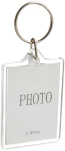 10pcs clear acrylic blank photo picture frame keychain keyring insert, suit the size of 2.7 * 4.6cm (rectangle)