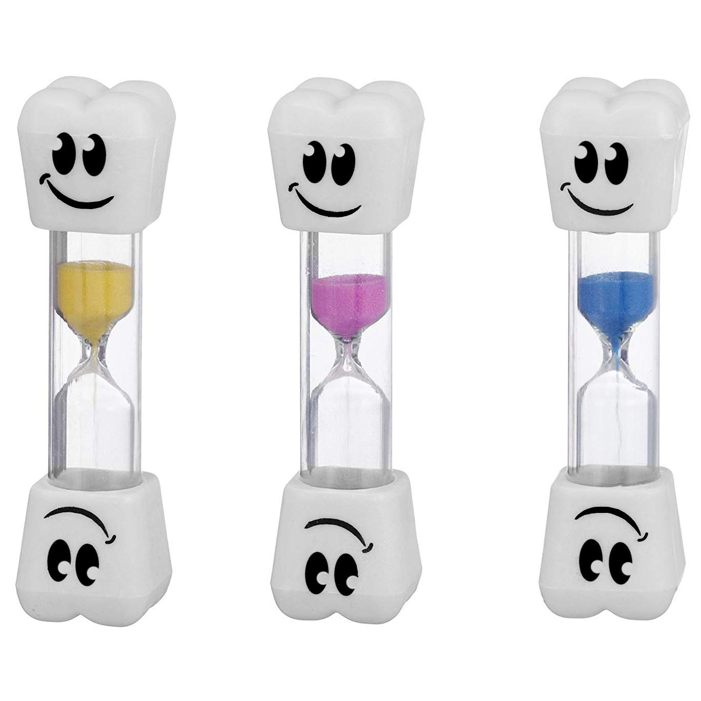 Smile Tooth 2 Minute Sand Timer Assorted Colors (2 Pack)