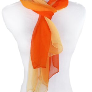 Ted and Jack - Silk Ombre Lightweight Accent Scarf in Oranges