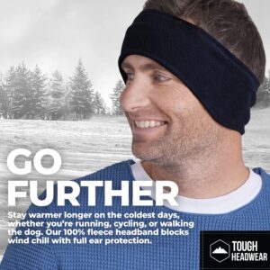 Tough Headwear Fleece Ear Warmer Headband For Women & Men, Winter Headband, Running Ear Muffs, Ear Covers for Cold Weather