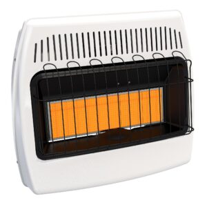 dyna-glo ir30pmdg-1 30,000 btu liquid propane infrared vent free wall heater white