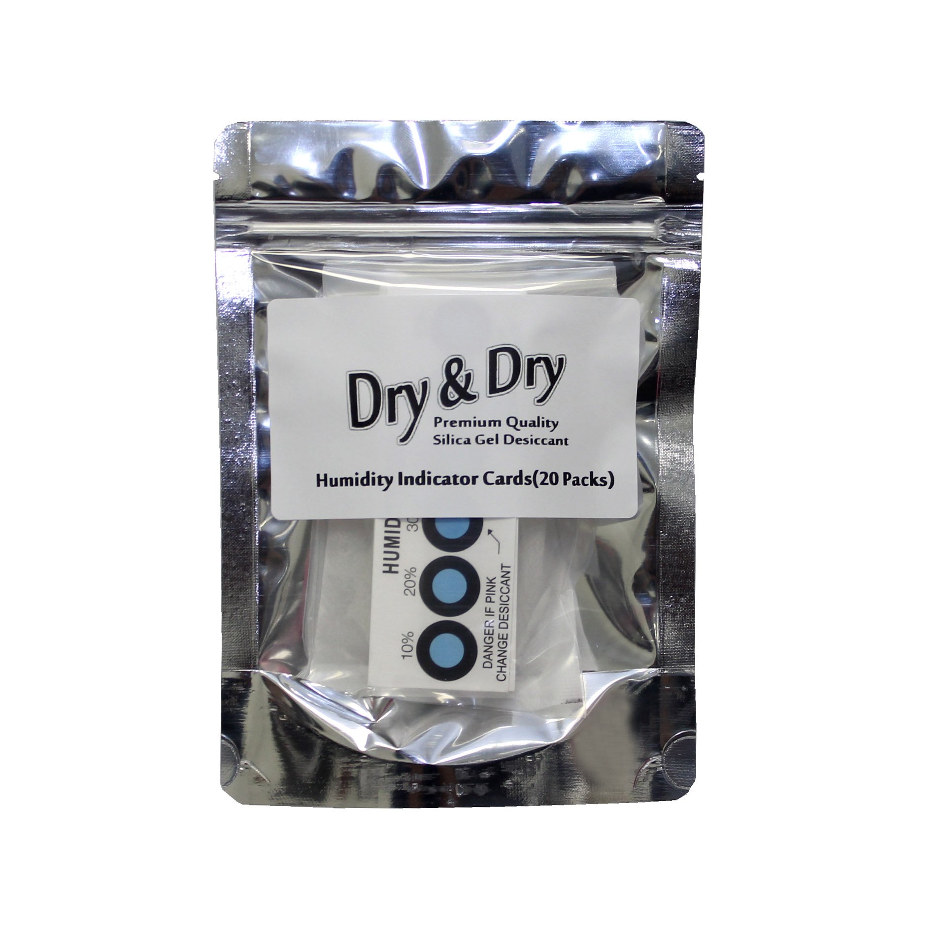 Dry & Dry Premium Humidity Indicator Cards 20 Pack(Reusable) - 10-60% 6 Spot(20 Cards)